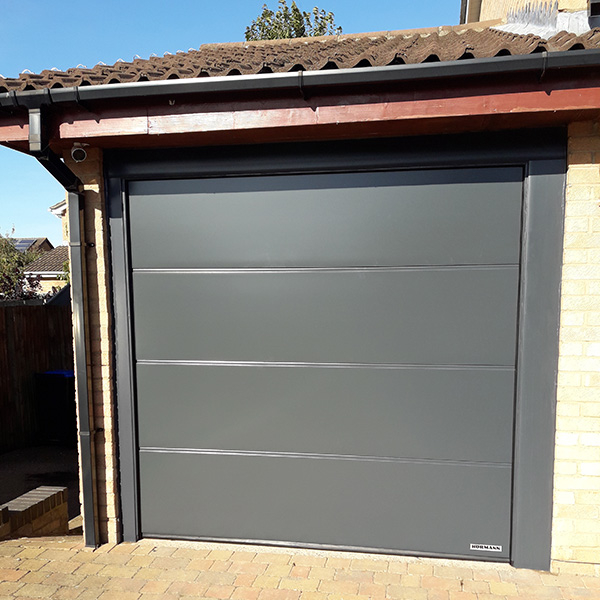 Hormann, Hormann LPU42 L Ribbed Silkgrain Sectional Door, Sectional ...